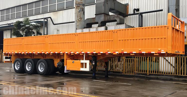 CIMC 60 Ton Cargo Side Wall Truck Trailer for Sale in Congo