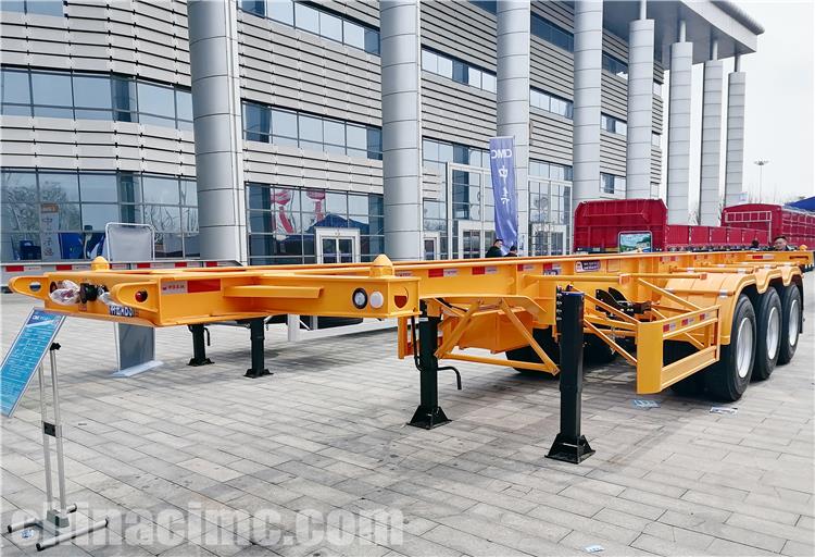 CIMC 3 Axle 40 ft Shipping Container Trailer for Sale In Ghana