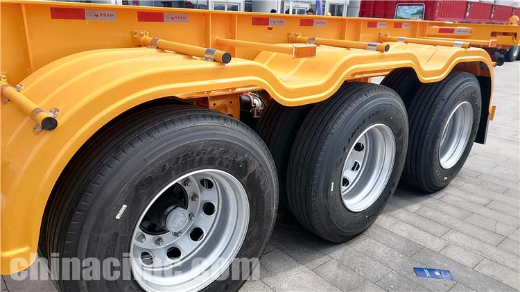 CIMC 3 Axle 40 ft Shipping Container Trailer for Sale In Ghana